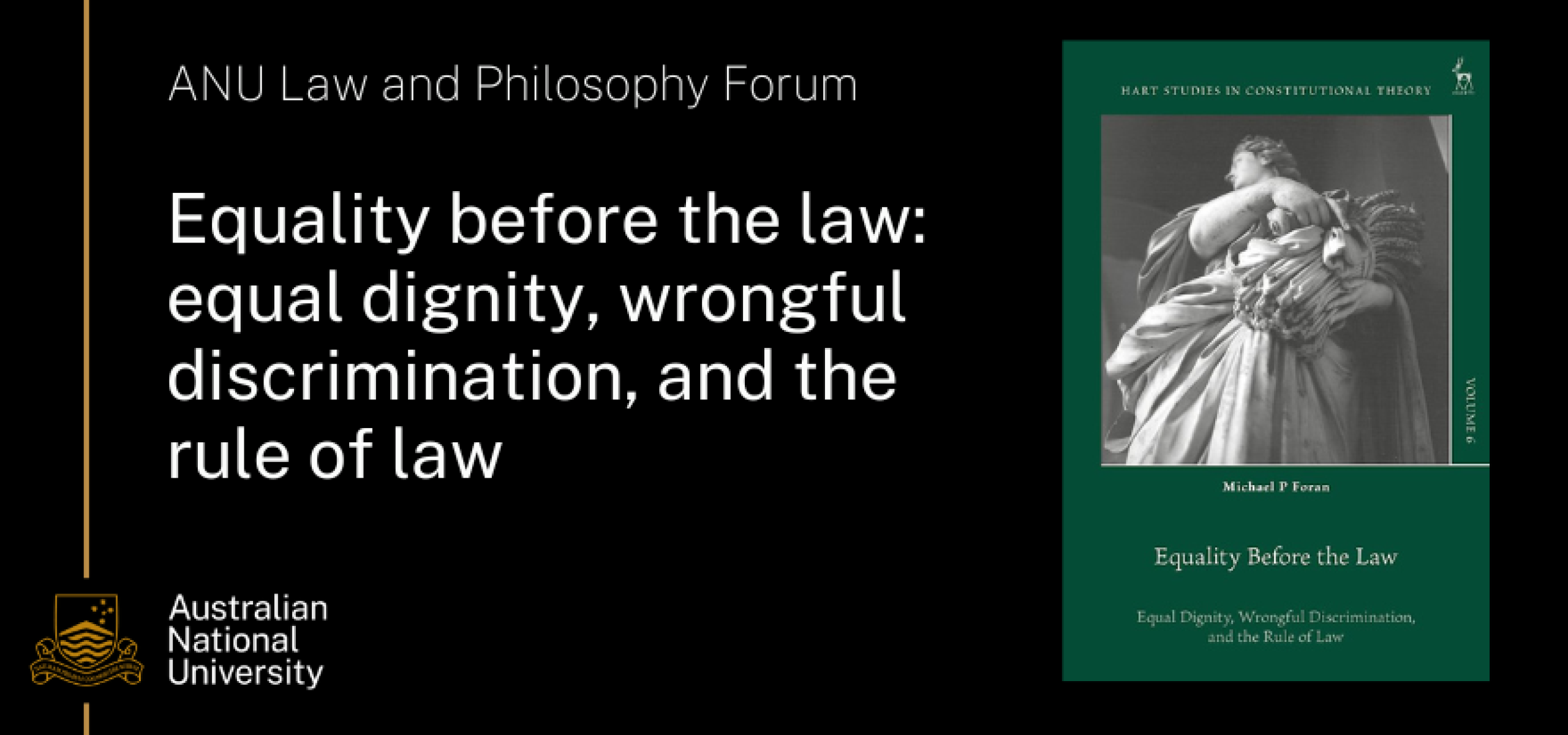Equality before the law: equal dignity, wrongful discrimination, and the rule of law | ANU Law ...